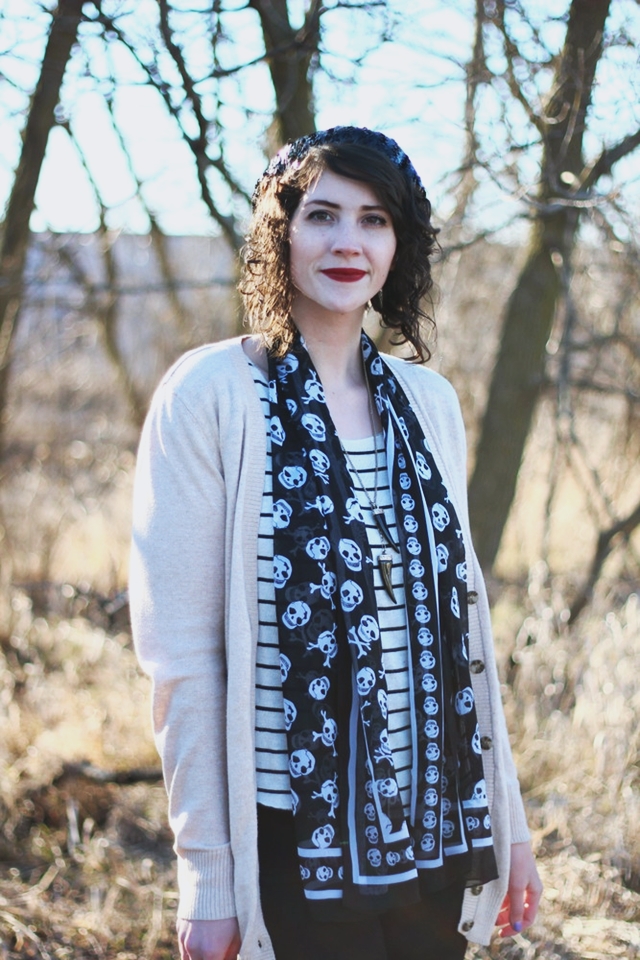 Punk Pattern Mixing Outfit: Sequins, Skulls, & Stripes | The Outfit ...