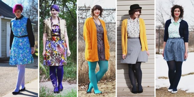 How To Wear Colored Tights Outfit Inspiration | The Outfit Repeater