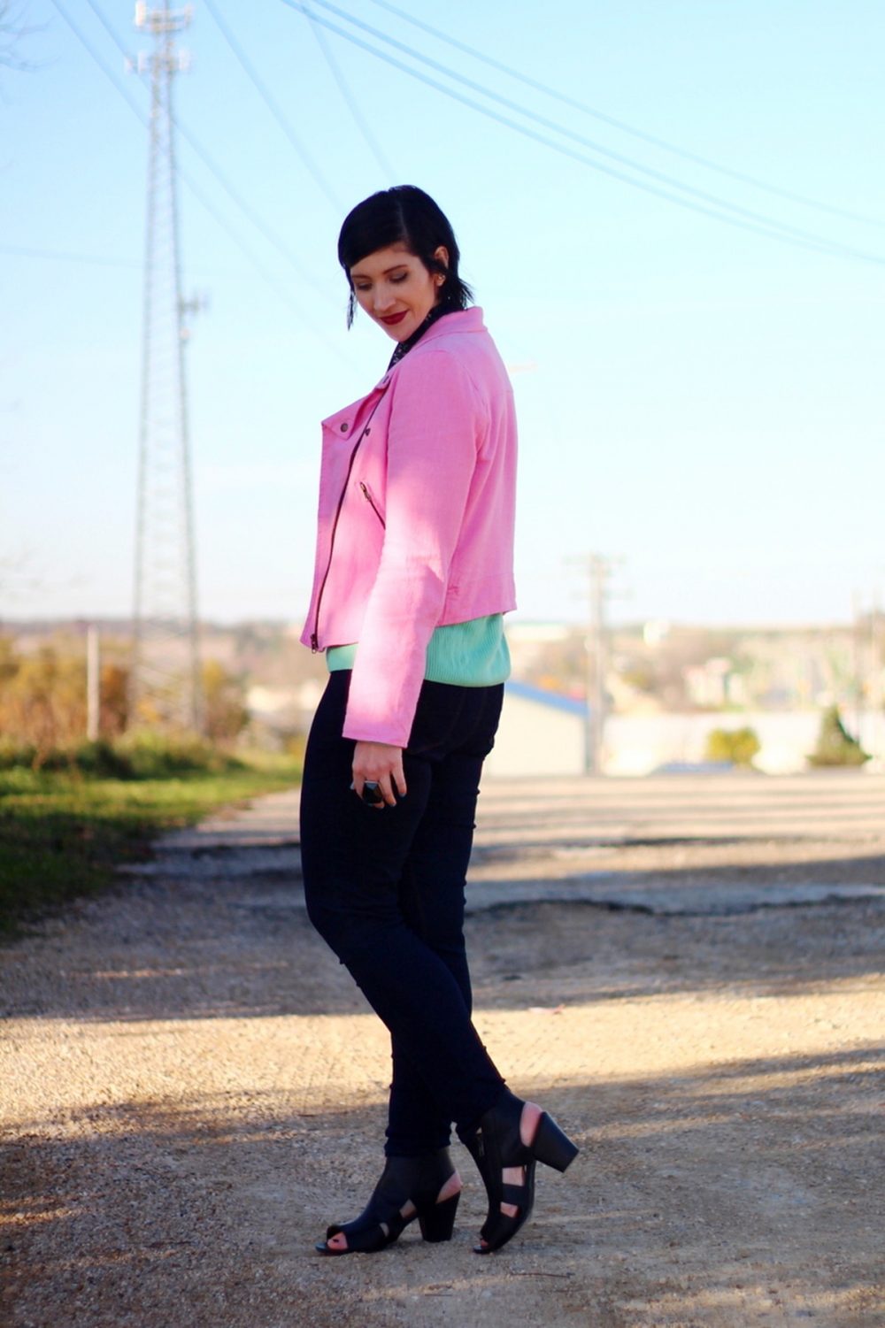 Taking A Fashion Risk in a Pepto Pink Jacket | The Outfit Repeater