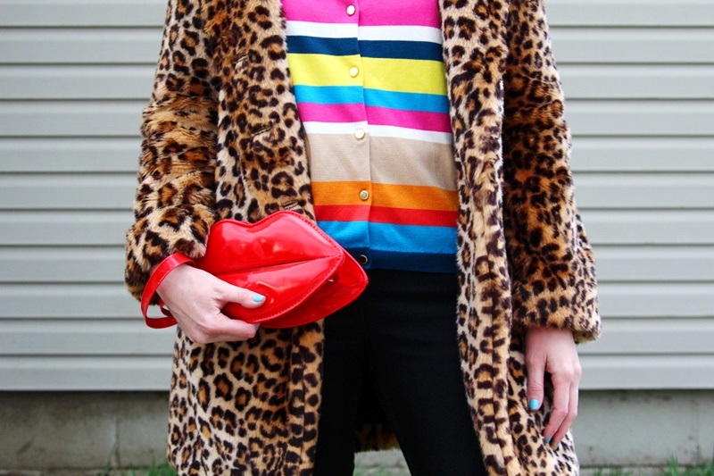 Wearing A Rainbow Sweater To Brighten Up A Monday - The Outfit Repeater